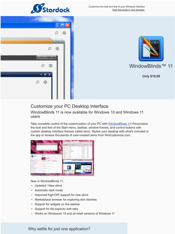 Stardock: WindowBlinds 11 is here to customize your Start menu, taskbar ...