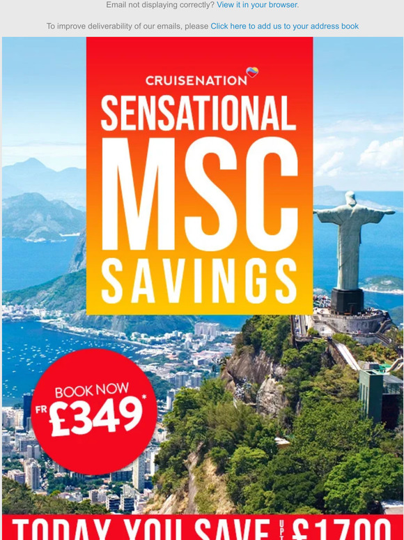 Cruise Nation: Our Hottest MSC Deals fr £349 | Milled