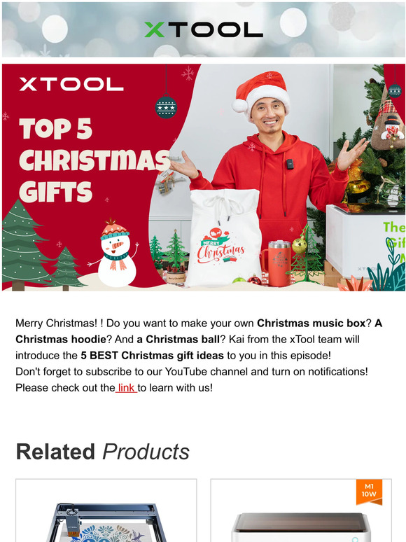 xTool: 🎄 TOP 5 Christmas Gifts Making! Step by Step with xTool! | Milled