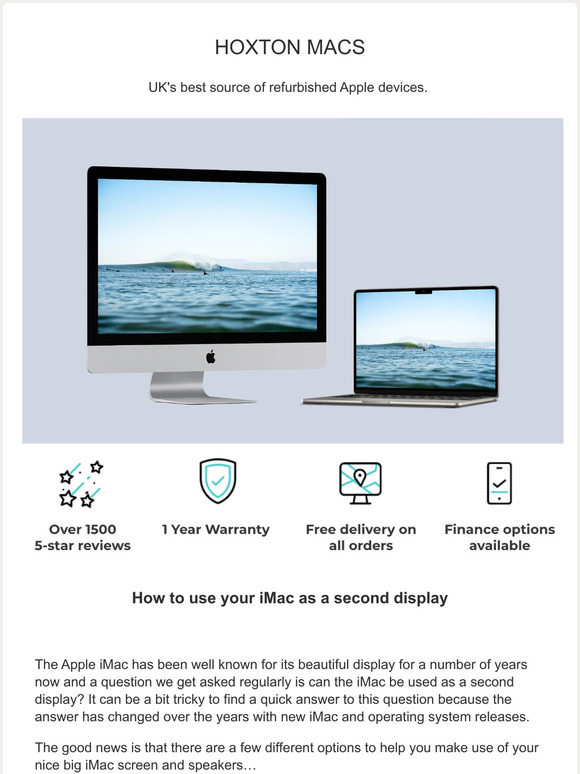 Hoxton Macs: How to use your iMac as a second display | Milled