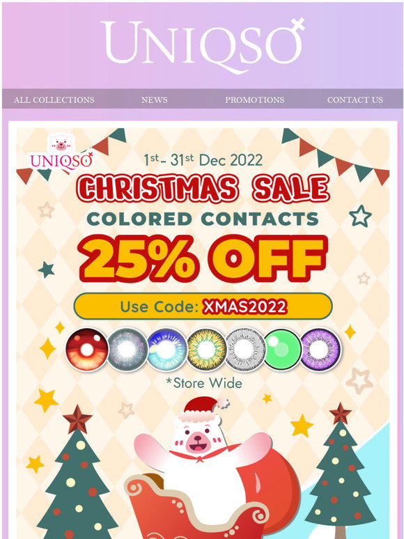 Uniqso: Santa Clause Is Coming To Town!!! | 25% Off Store Wide Colored ...