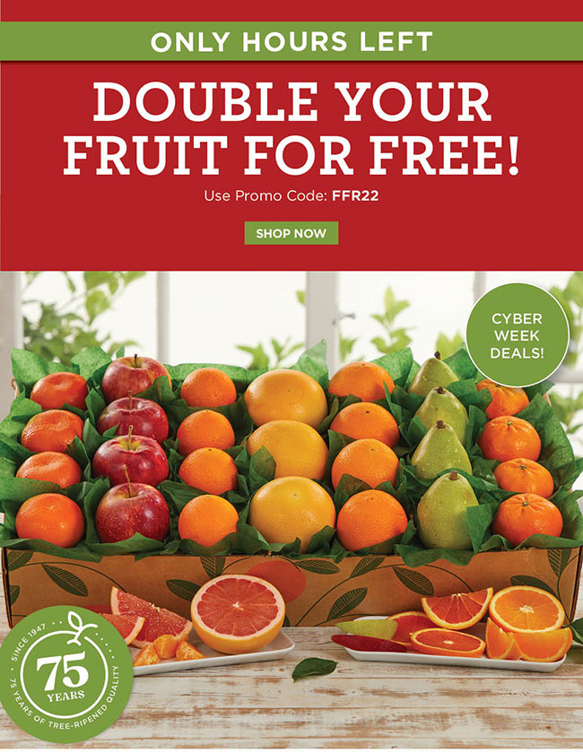 Hale Groves: Only Hours Left to Double Your Fruit for Free on our Fruit Rainbow! | Milled