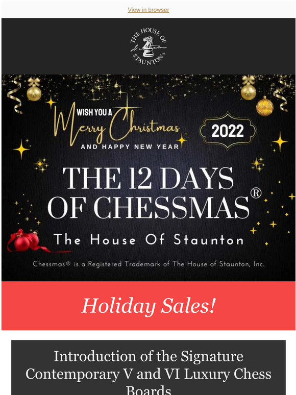 House of Staunton UK: Chessmas® 2022 - The Second Day of Chessmas ...