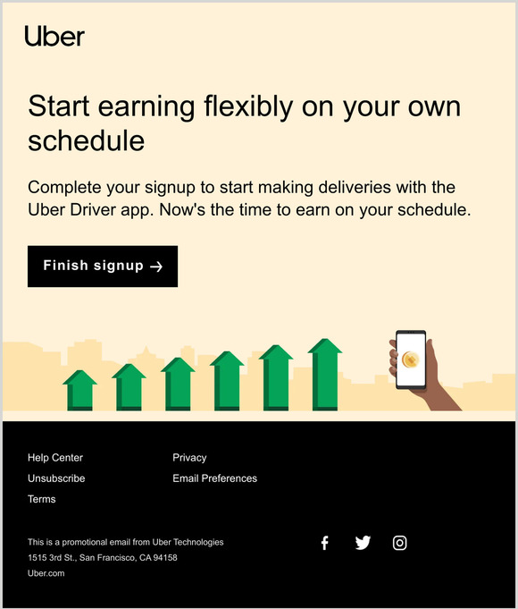 Uber: Activate your account, accept deliveries, earn! | Milled