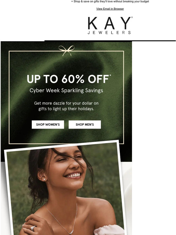 Kay Jewelers: 🤩Up to 60% OFF Cyber Week Sparkling Savings for a limited ...