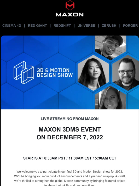 Maxon: December 3DMS – Meet the Artists | Milled