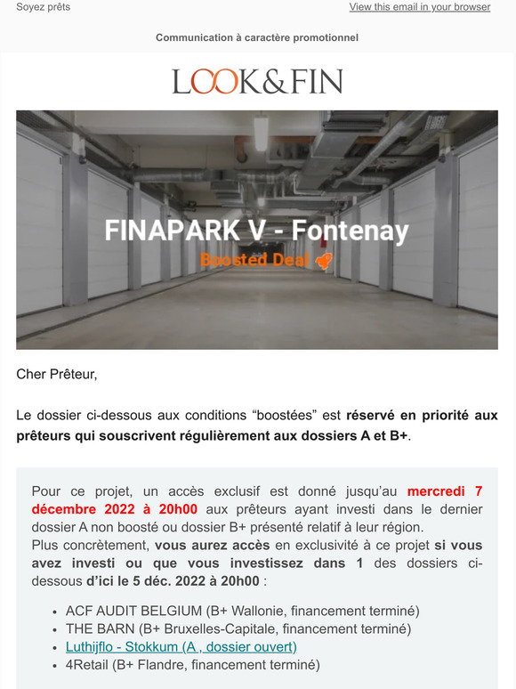 Look and Fin: Nouveau dossier A : FINAPARK V - Fontenay | Milled