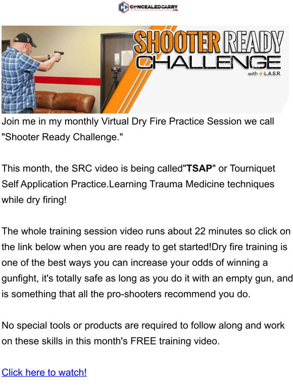 Concealed Carry: TSAP (Tourniquet Self Application Practice) - Monthly ...