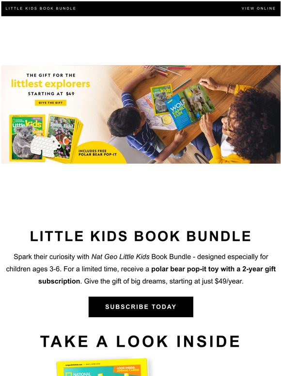 National Geographic: Give Nat Geo Little Kids (6 issues) + 6 early ...