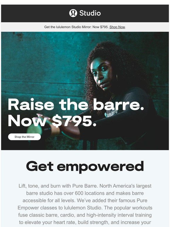 Mirror: Now Streaming: New Pure Barre Classes | Milled