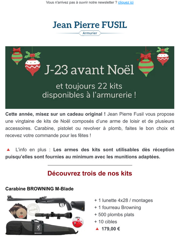 Fusil Calais: Toujours 22 kits dispos à l’armurerie ! | Milled