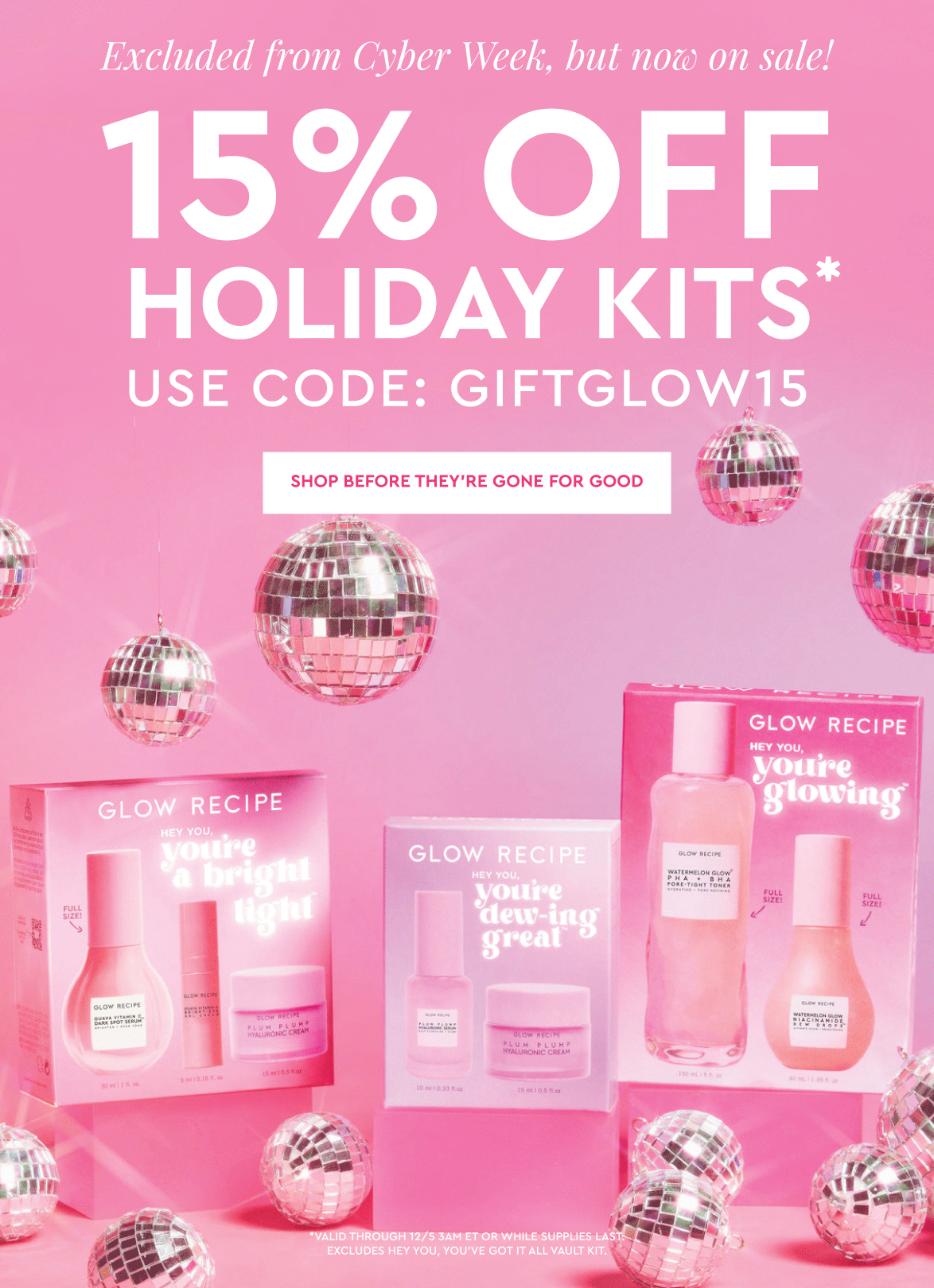 Glow Recipe: 15% OFF 🎁 HOLIDAY 🎁 KITS 🎁 | Milled