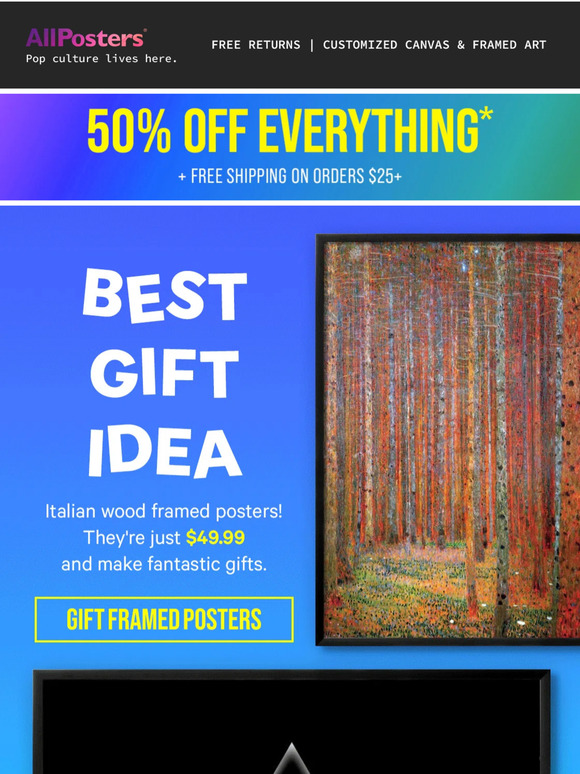 All Posters: Super easy gift idea: framed posters! | Milled