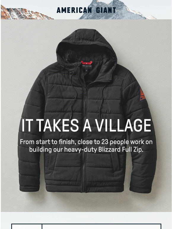 American Giant: Blizzard: Built for below-freezing temps | Milled