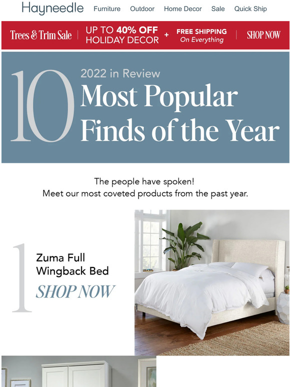 Hayneedle: 10 most-shopped items of 2022 | Milled