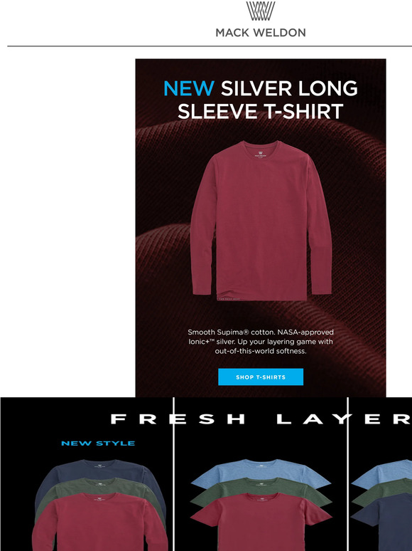Mack Weldon: NEW: Silver long sleeve for layering. | Milled