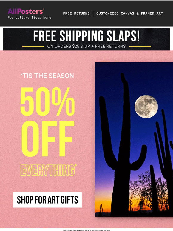 AllPosters: Warm up to winter with cool new posters for 50% off! | Milled