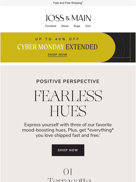 Joss & Main: Color every corner → | Milled