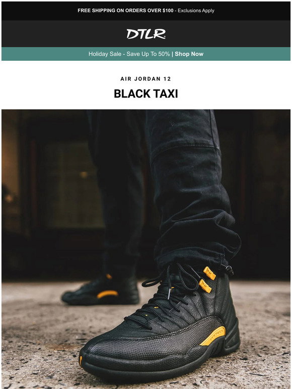 DTLR: Call A Ride 🚕 Air Jordan 12 'Taxi' | Milled