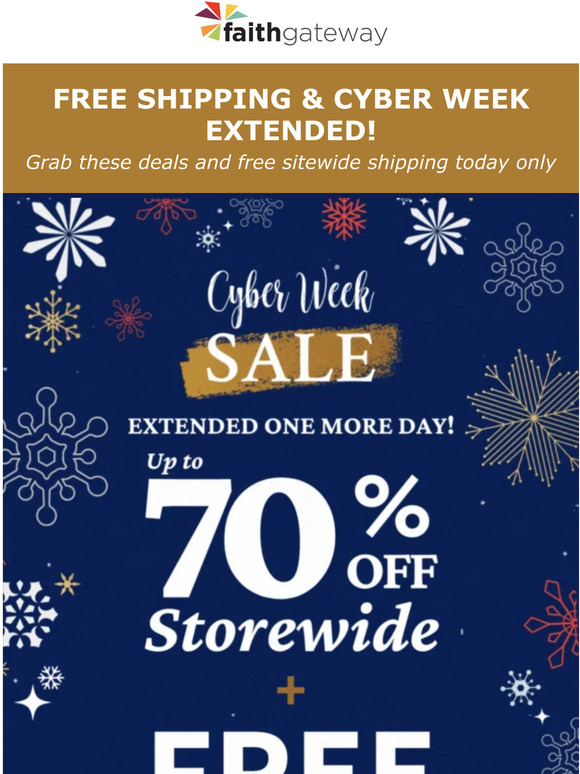 FaithGateway: extended one more day! ⏳ Cyber Week deals + free shipping ...