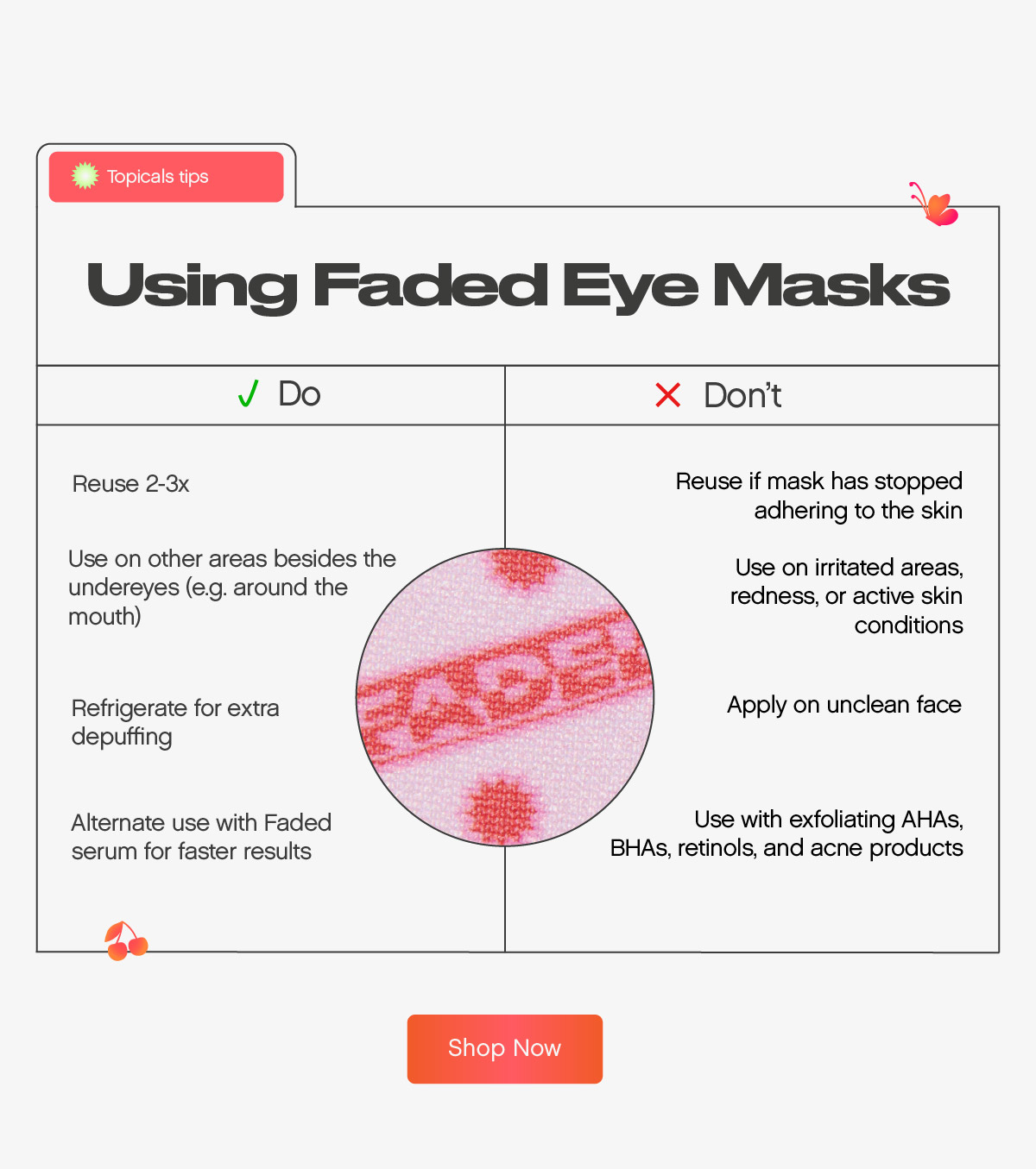 Topicals: Our latest obsession: Faded Eye Masks | Milled