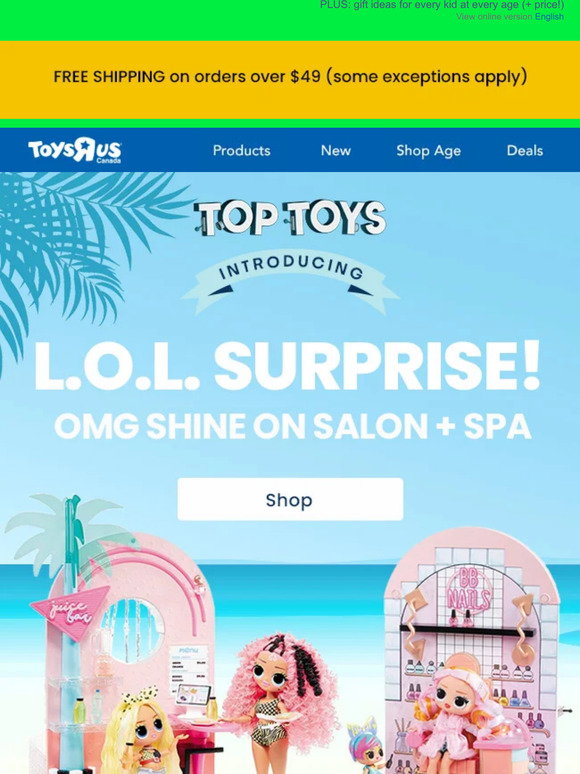 Toys R Us: L.O.L. Surprise! OMG Shine On Salon + Spa – unwrap 65 ...
