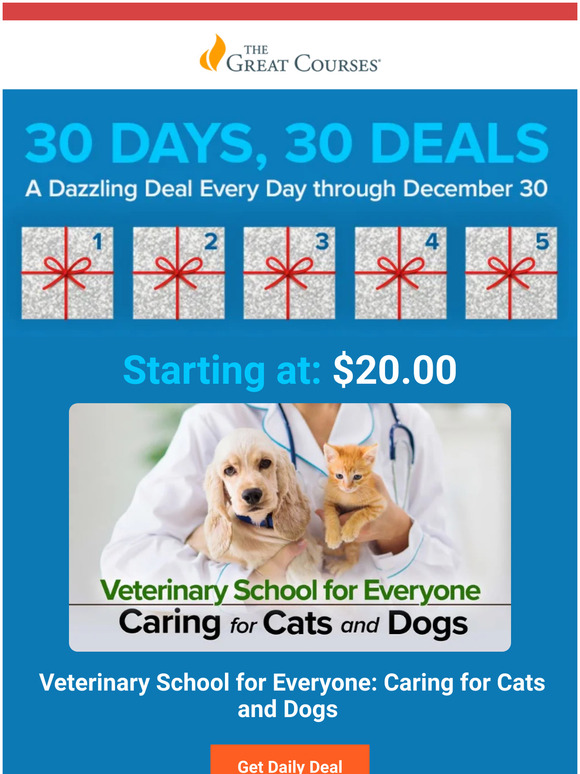 The Great Courses: Deal of the Day - Veterinary School for Everyone ...