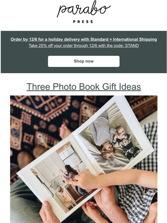 Parabo Press: Three Easy Photo Book Gift Ideas | Milled