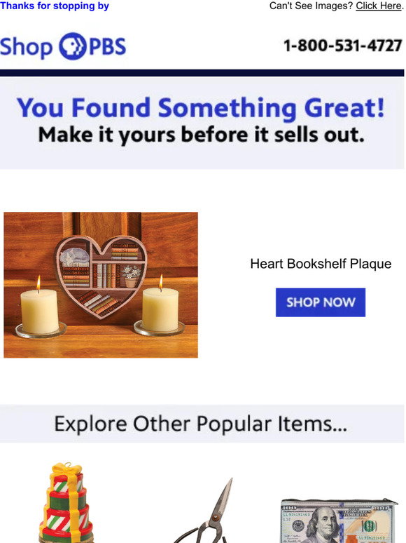 Shop.PBS.org: Something Caught Your Eye? | Milled