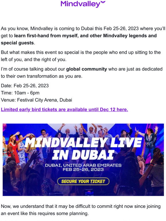 Mindvalley: Last call for early bird tickets for Mindvalley Live in ...