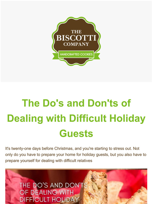 The Biscotti Company: The Do’s and Don’ts of Dealing with Difficult ...