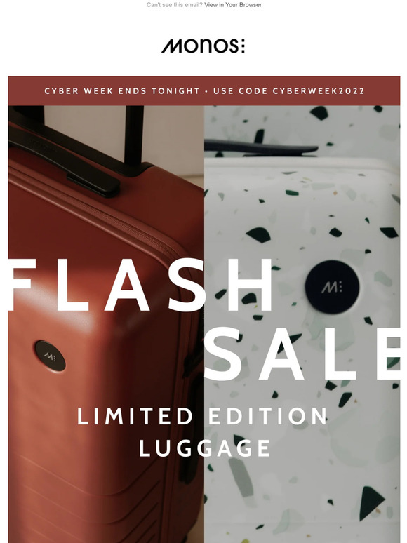 Monos: FLASH SALE: Limited Edition Luggage | Milled