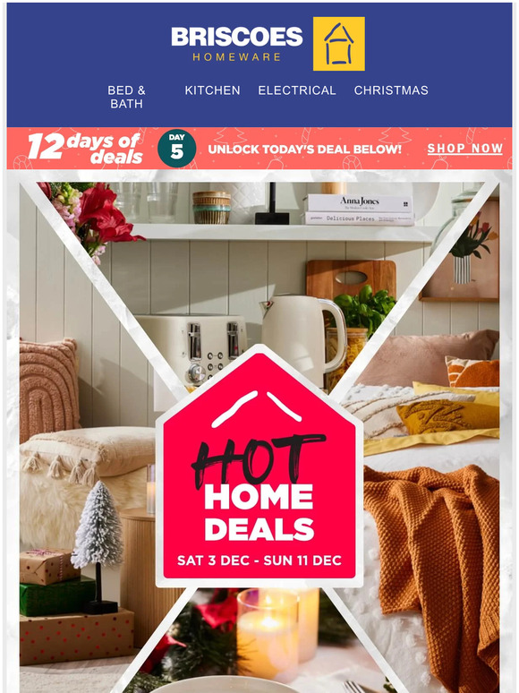 Briscoes: Save BIG in Hot Home Deals + Today's 12 Days Deal | Milled