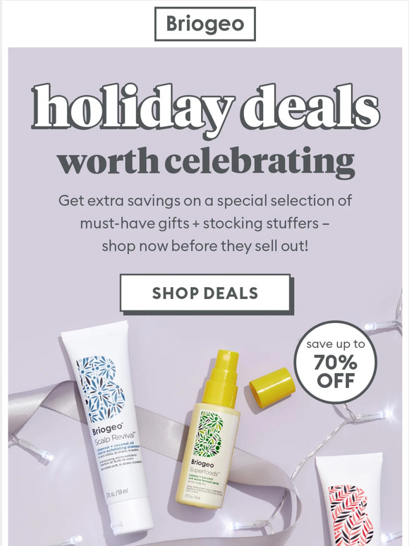 Briogeo: Your holiday gift guide 🎁 | Milled