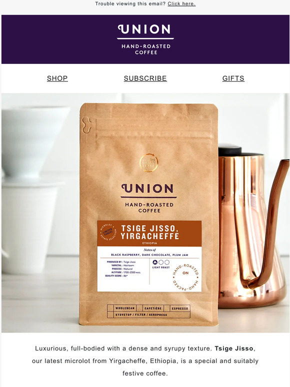 Union Hand-Roasted Coffee: Introducing Tsige Jisso 🎄 | Milled