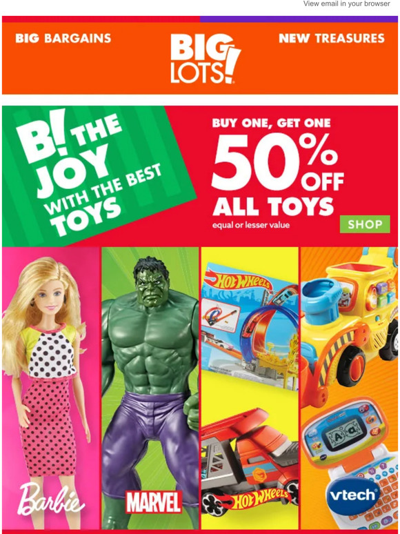 Big Lots: 🙌BOGO 50% OFF toys! Brands you want for LESS! | Milled