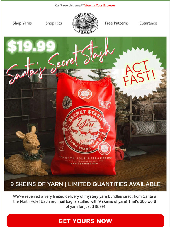 Lion Brand Yarn: Santa Sacks Are Here! | Milled