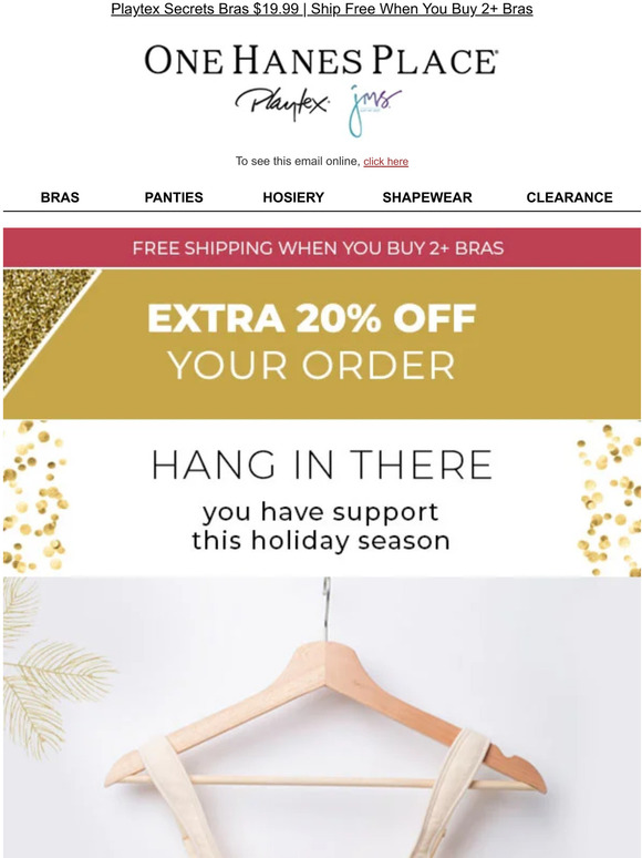 Hanes: Need Support? Playtex 18 Hour Bras $17.99 | Milled