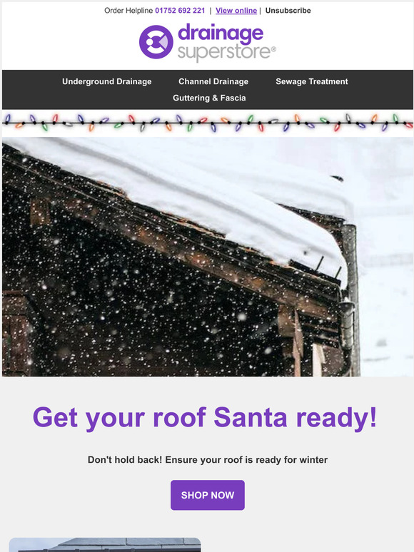 Drainage Superstore: Is your roof ready for Santa? 🎅 | Milled