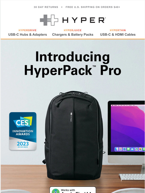 Hyper: Launching Now: HyperPack Pro with Apple® Find My™ Compatible ...