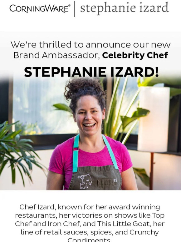Corelle: 📣The one. The only. Chef Stephanie Izard! | Milled