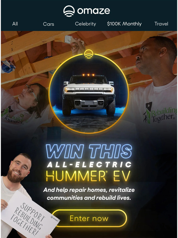 Omaze: You can win an all-electric HUMMER® EV! | Milled