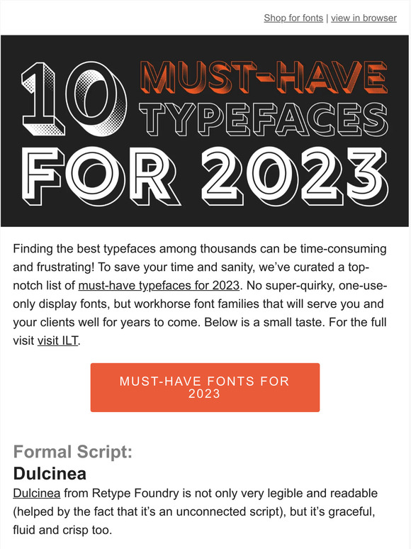 I Love Typography: 10 Must-have Typefaces for 2023 | Milled