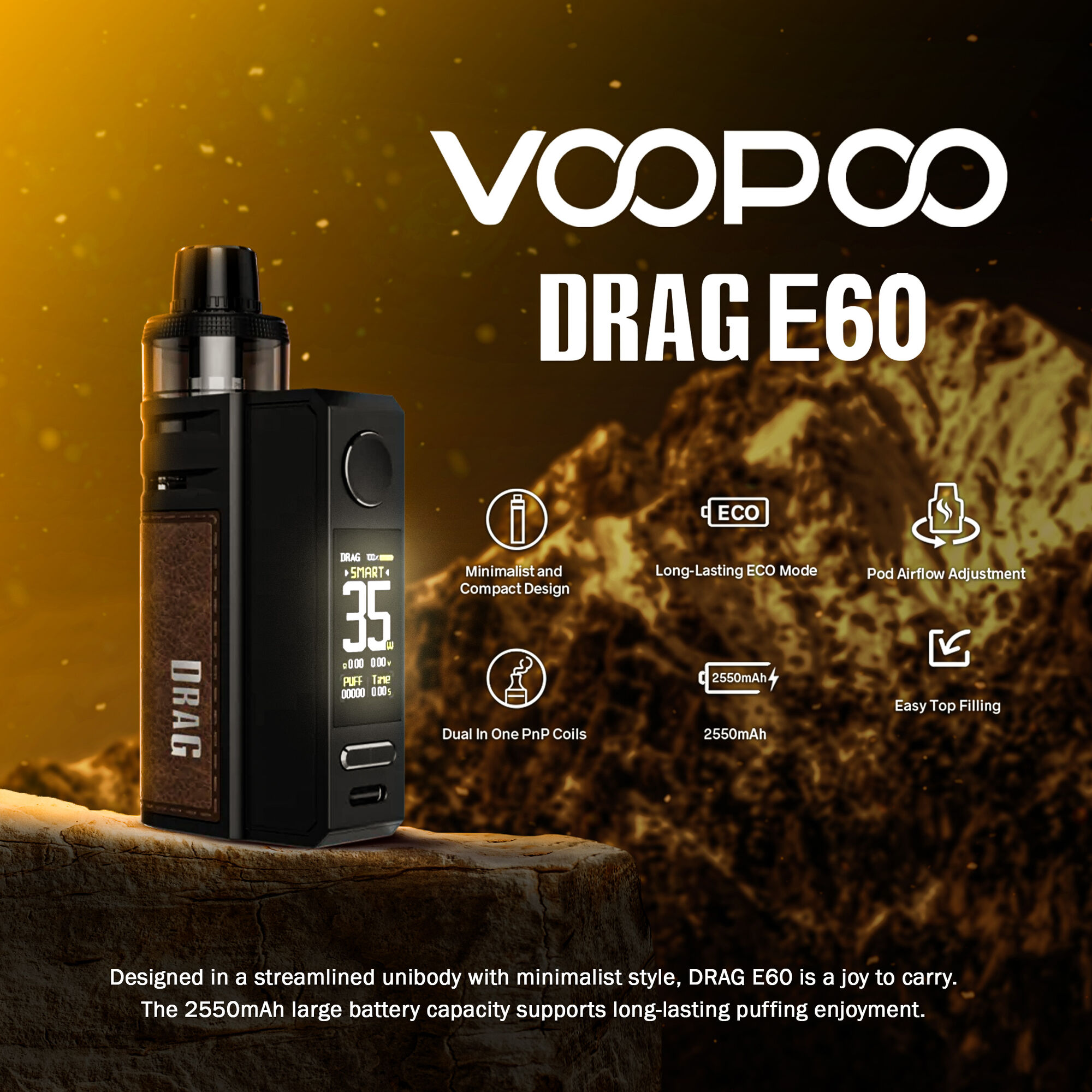 Vape.com: AVAILABLE NOW! VOOPOO Drag E60 Kit💥 | Milled