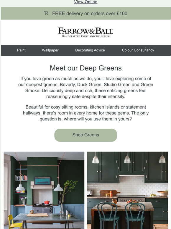 Farrow & Ball: Dive into deep green | Milled