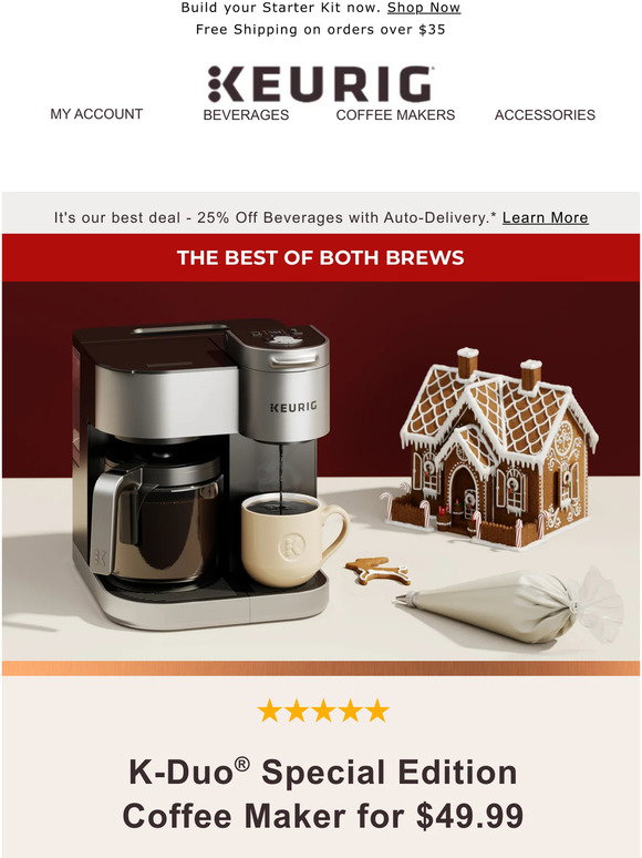 Keurig: Extended! Get a K-Duo® Special Edition coffee maker for $49.99 ...