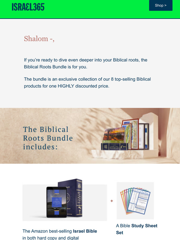 Israel365: Tired of root beer and root canals? You need your Biblical ...