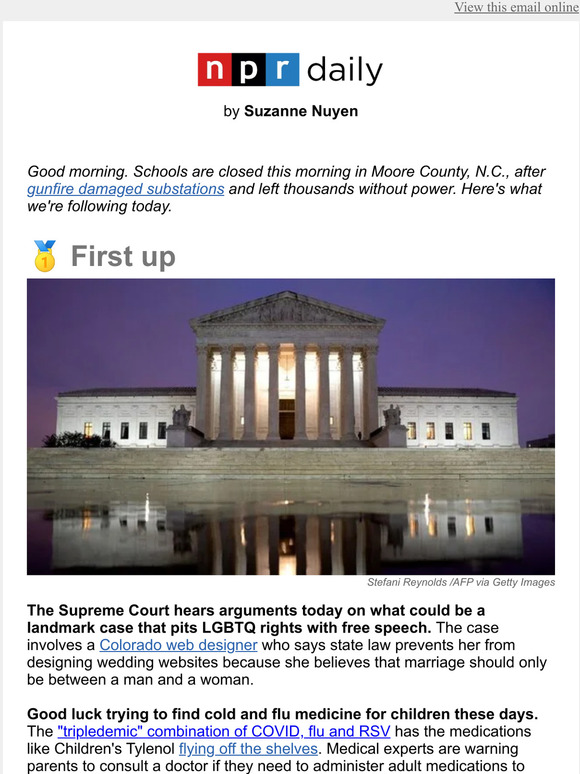 NPR: Supreme Court hears an LGBTQ case; male birth control research; a ...