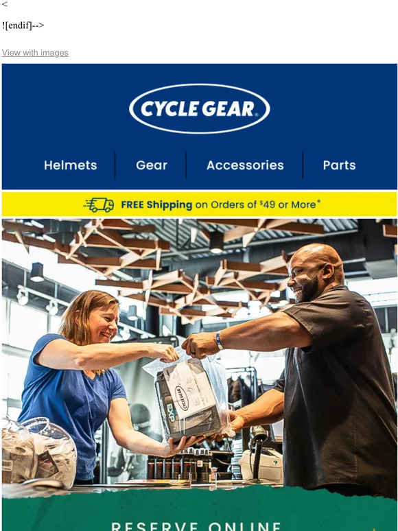 Cycle Gear Direct: Save 10% With Reserve Online, Pick Up In-Store | Milled