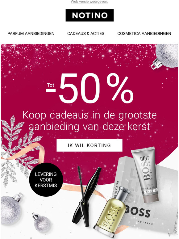 Notino: Tot -50 %! Prime time voor de grootste kortingen van deze kerst ...